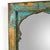 Antique Indian Teakwood Painted Window Frame + Mirror | Chairish