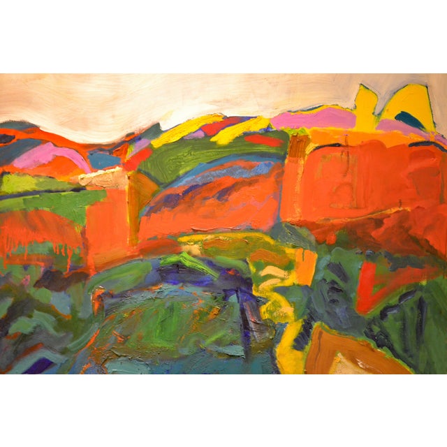 1960s "Landscape 701" Fauvist Landscape Oil Painting by Joanne Fleming, Framed | Chairish