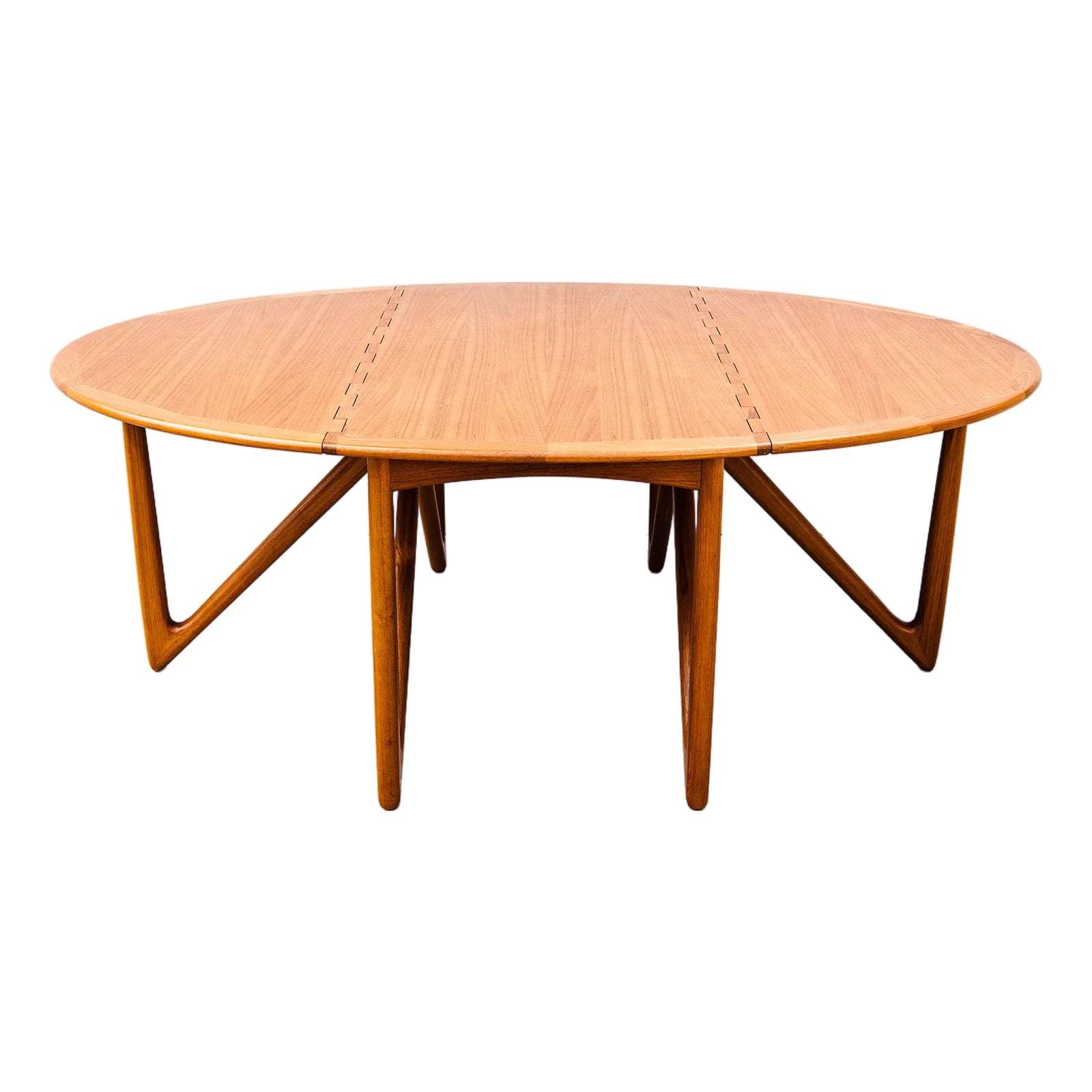Restored Teak Dining Table by Niels Koefoed, Denmark 1970s | Chairish