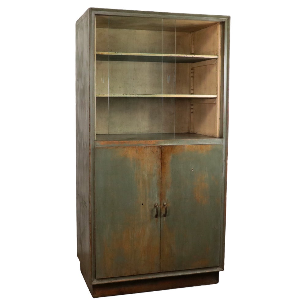 Large Industrial Cabinet with Showcase, Italy, 1960s | Chairish