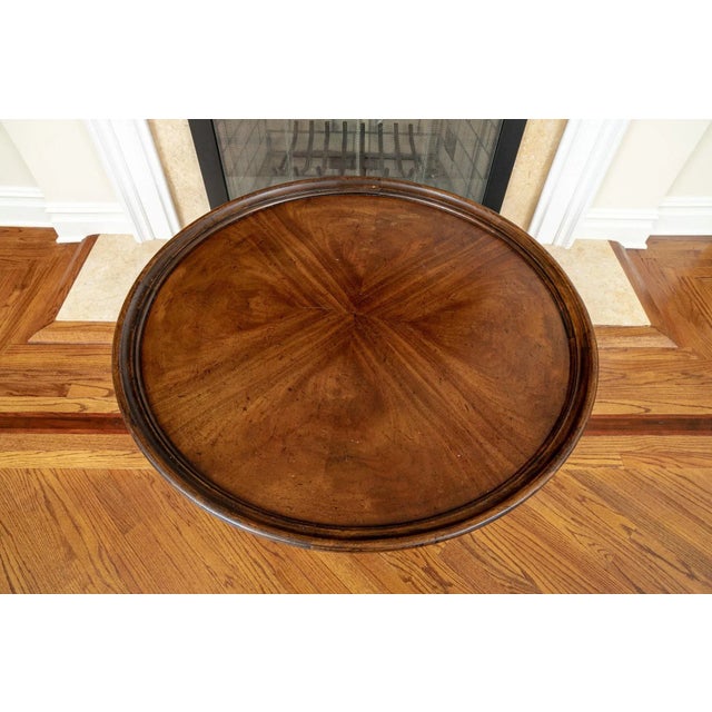 Late 20th Century Vintage Drexel Heritage Round Walnut Pedestal Accent ...