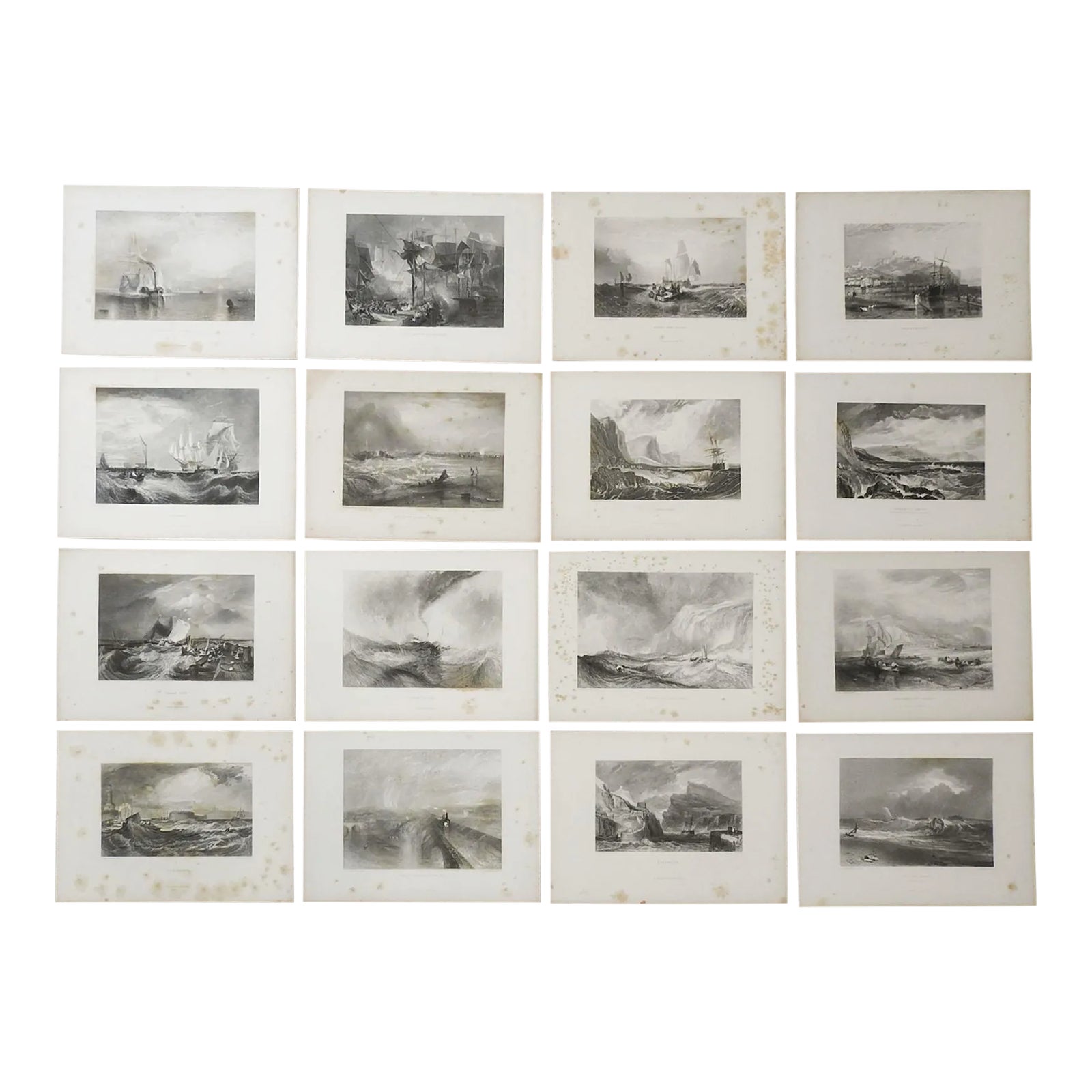 Antique 1880s English Seascape & Ship Engravings - Set of 16 | Chairish