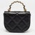 Chanel Black Quilted Leather Micro Cc Pearl Embellished Bag | Chairish