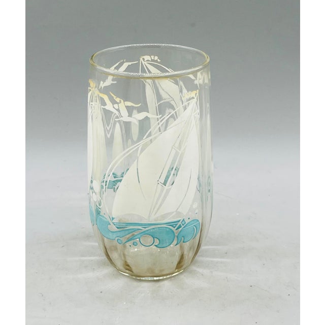 Mismatched Set of 7 Vintage Sailing Themed Glasses | Chairish