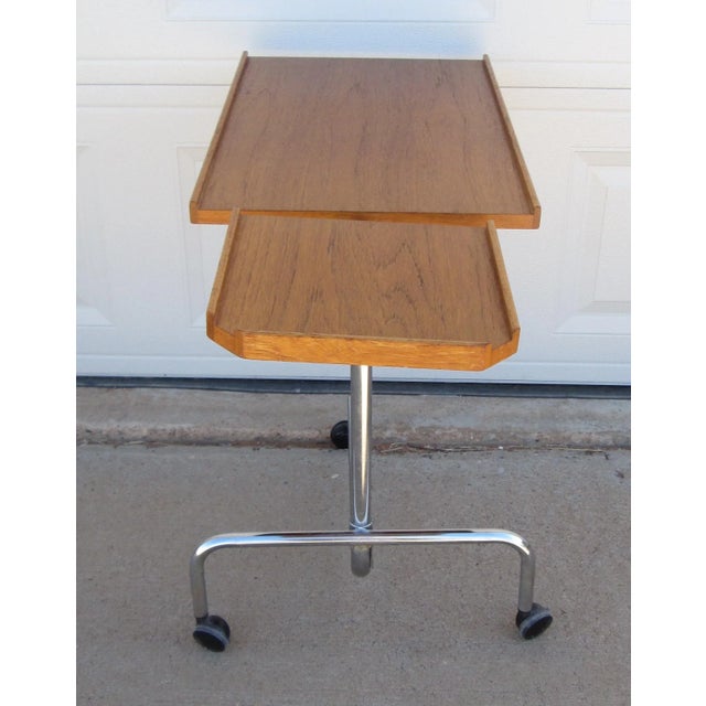 Hmn Danecastle Teak Chrome Music Stand | Chairish