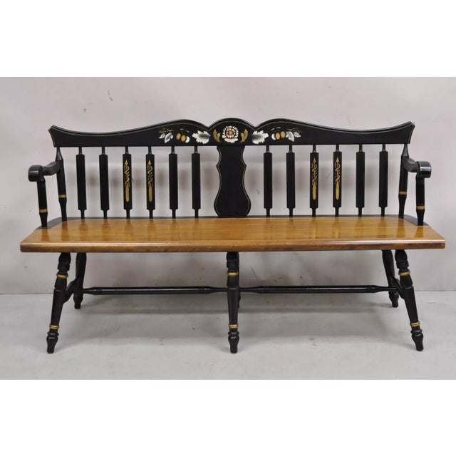 Late 20th Century Vintage Hitchcock Style Maple Wood 6 Leg Colonial ...