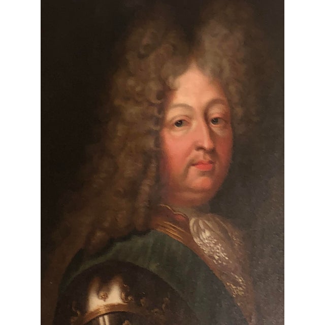 Large Antique 17th Century Louis XIV en Armour Portrait Oil Painting ...