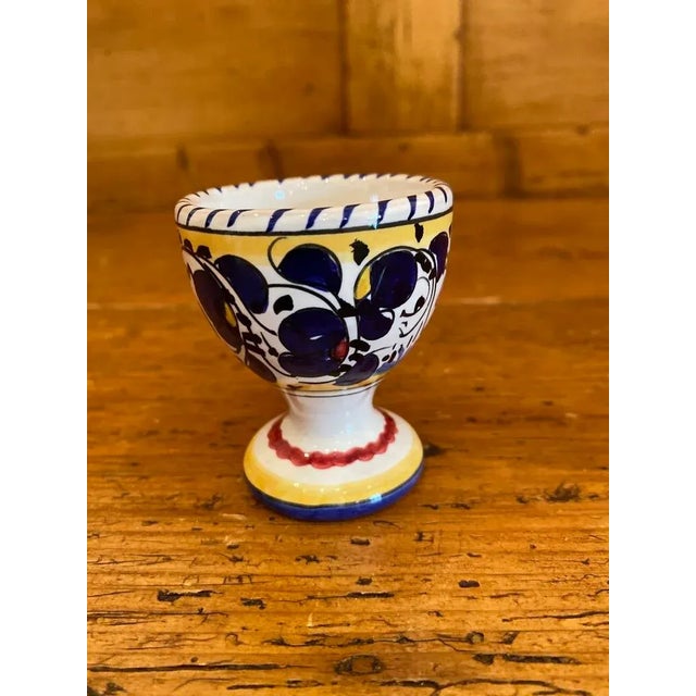 Vintage Deruta Hand-Painted Egg Cup | Chairish
