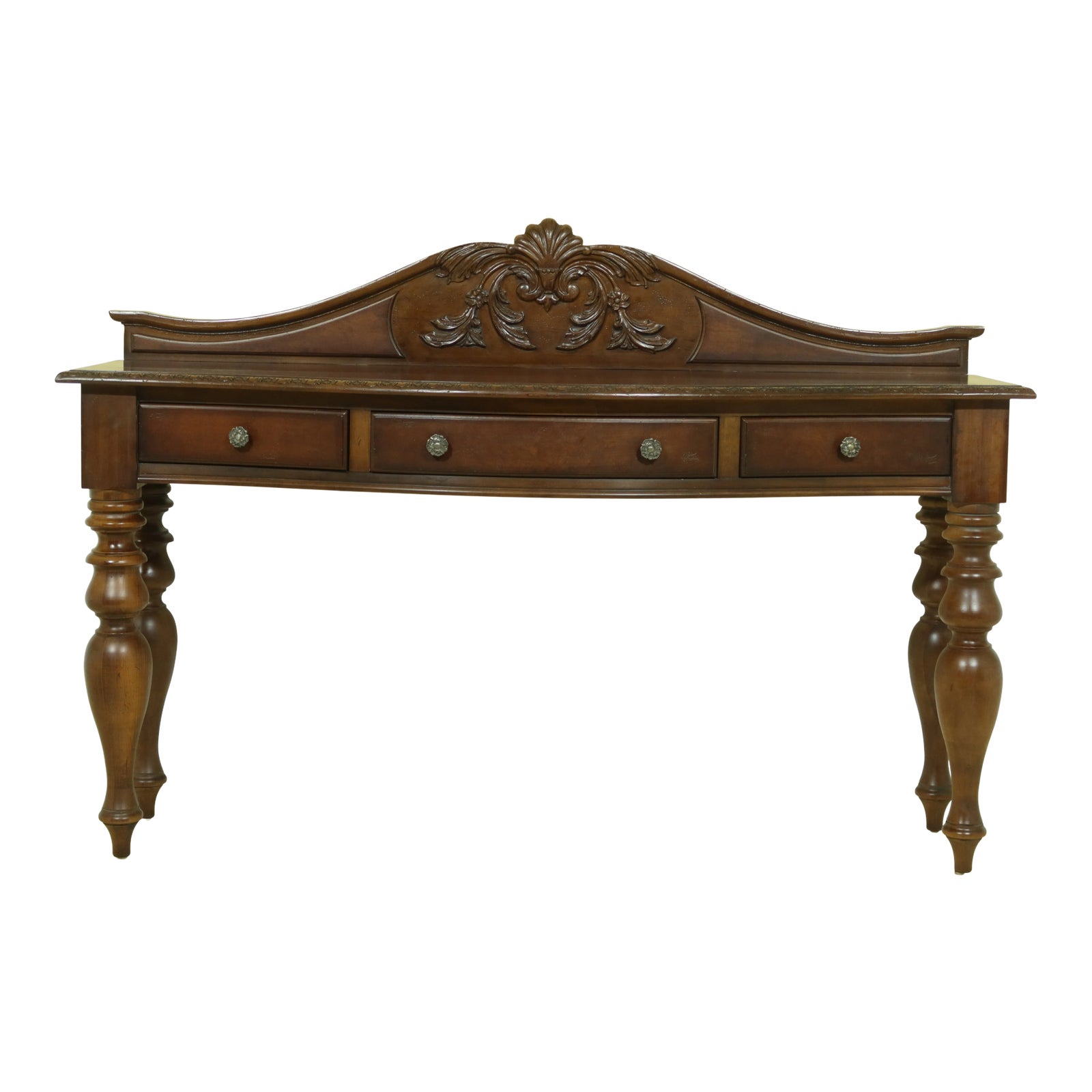 Bernhardt Victorian Style Walnut Finish Sideboard | Chairish