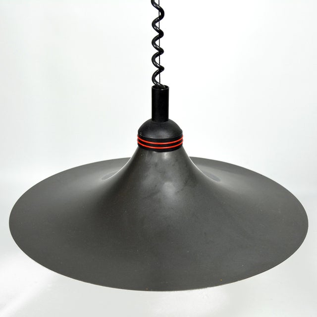 1980s Black Pendant Lamp Kromer Leuchten, Germany | Chairish