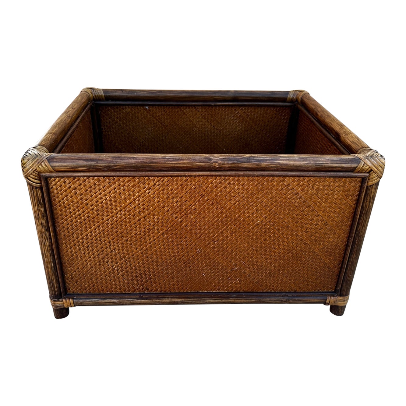 Selamat Designs Woven Rattan/Bamboo Storage Box | Chairish