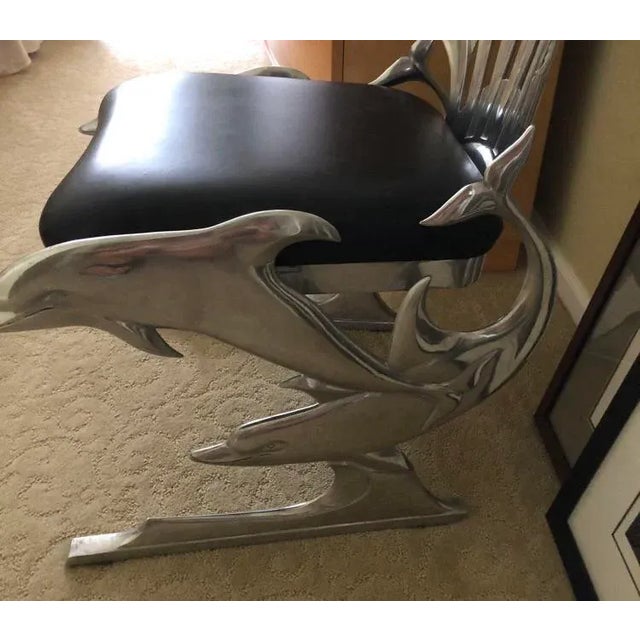 Ray Lewis Cast Aluminum Dolphin Chair | Chairish