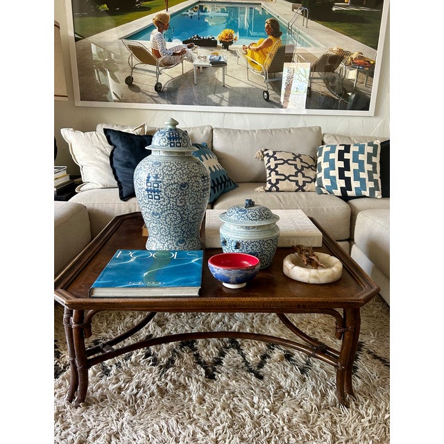 Vintage Chinoiserie Brandt Hollywood Regency Tortoise Finish Coffee ...