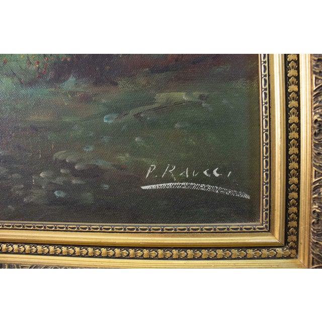 P. Raucci Original Signed European Landscape Oil Painting | Chairish