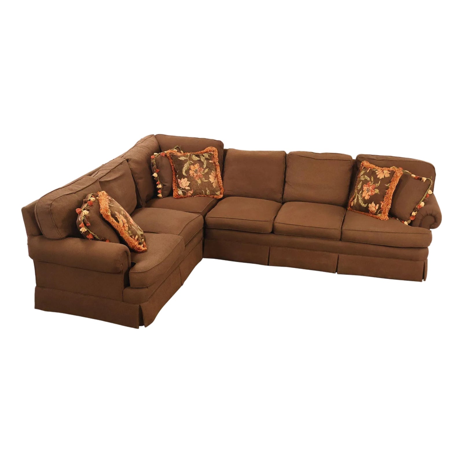 Sherrill Furniture Left-Facing Sectional Sofa | Chairish