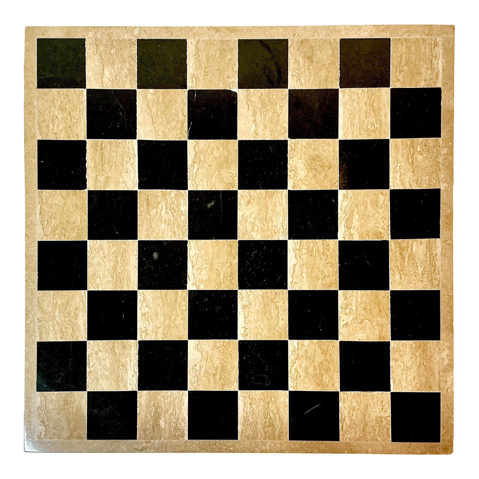 1970s Vintage Hollywood Regency Boho Chic Italian Marble Checkers or ...