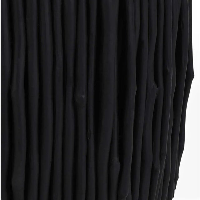 Round Black Twig Wood Table | Chairish