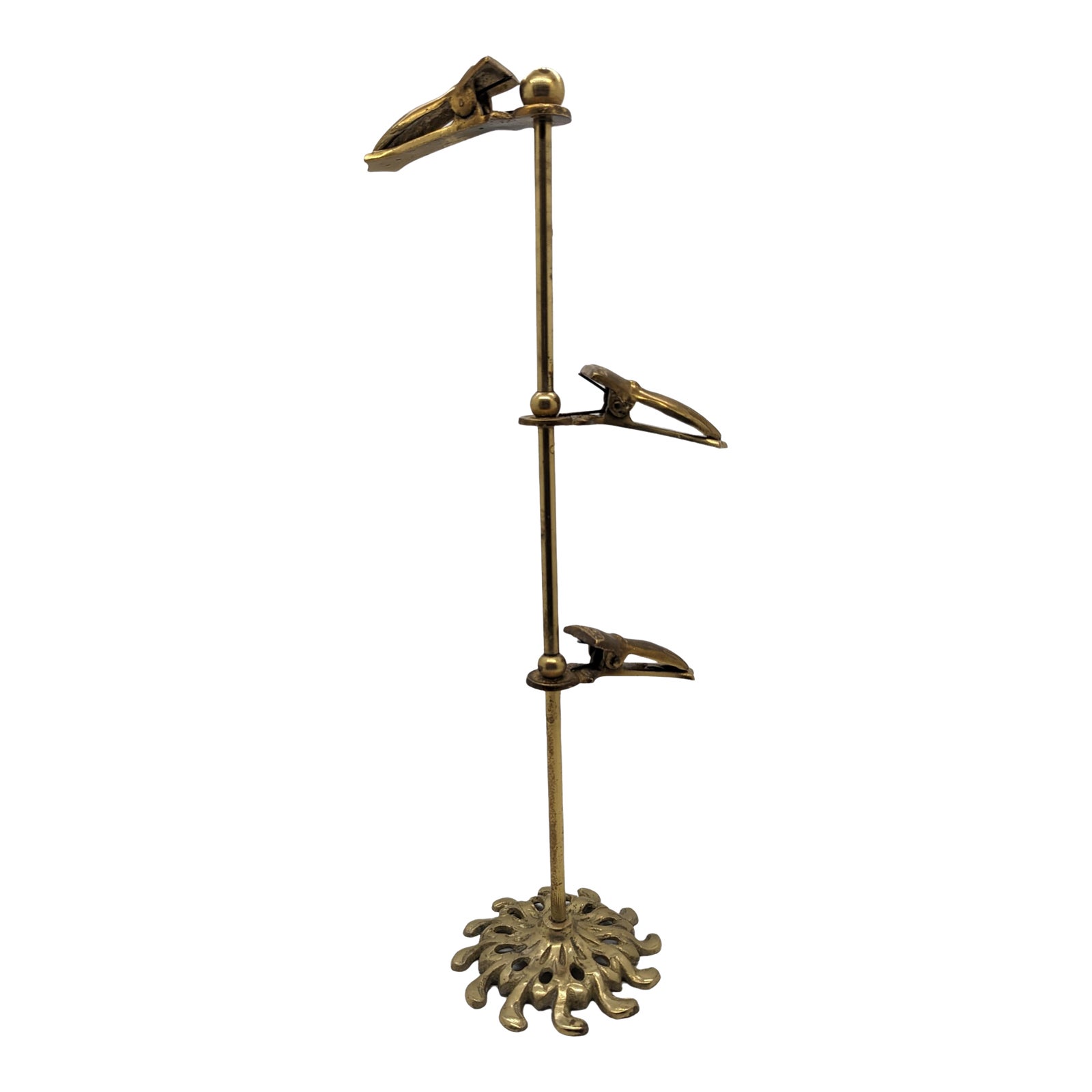 1940s Brass Hands Glove Calling Card Note Picture Holder Stand | Chairish