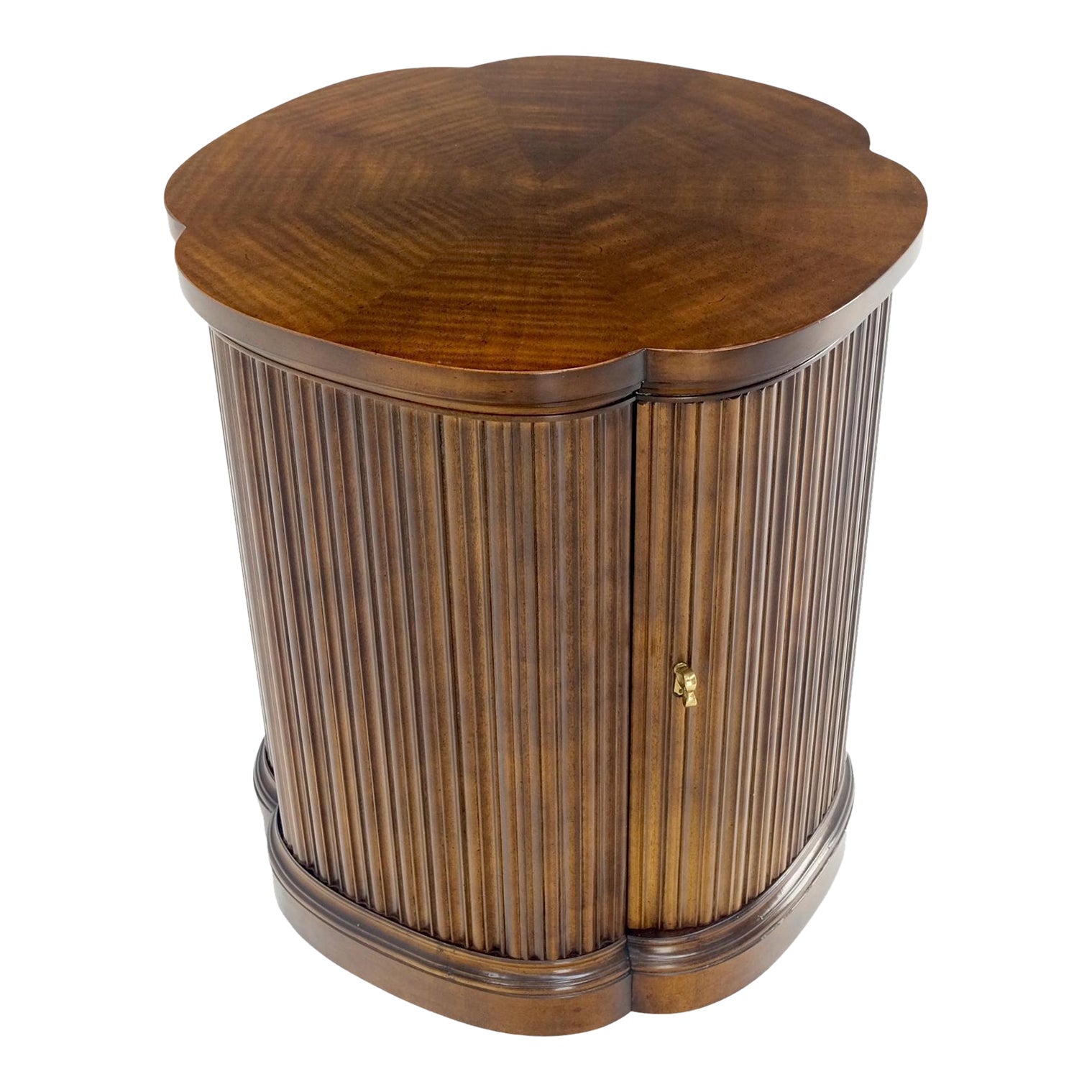 Clover Shape Stand Pedestal End Table One Drawers Storage Compartment ...