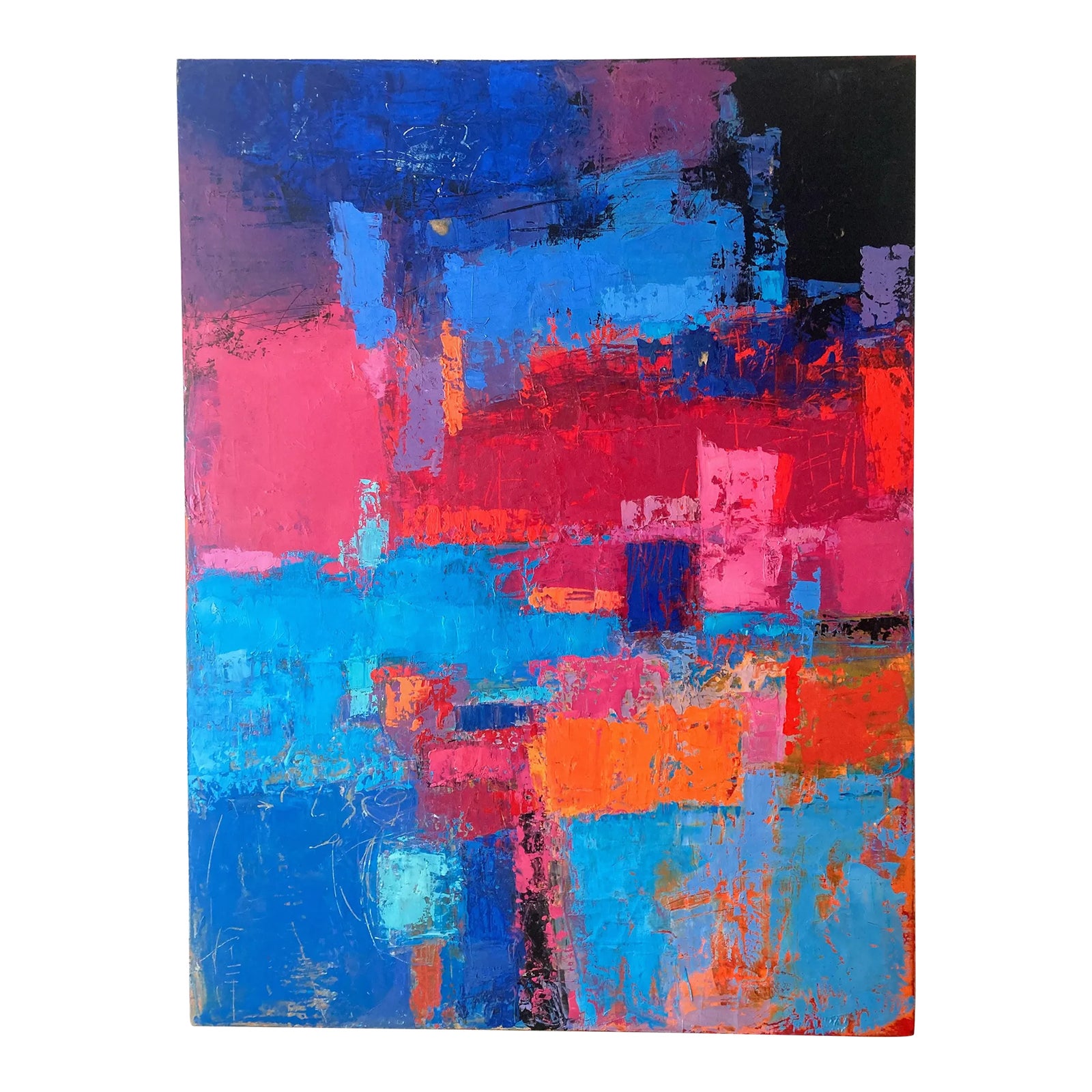 Colorful Acrylic Abstract Expressionist Painting by Yvonne Duval ...