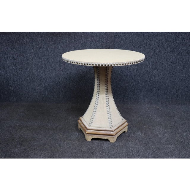 Linen Cocktail Table | Chairish