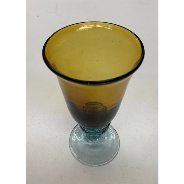 Vintage Amber Glassware Set Of 6 Chairish