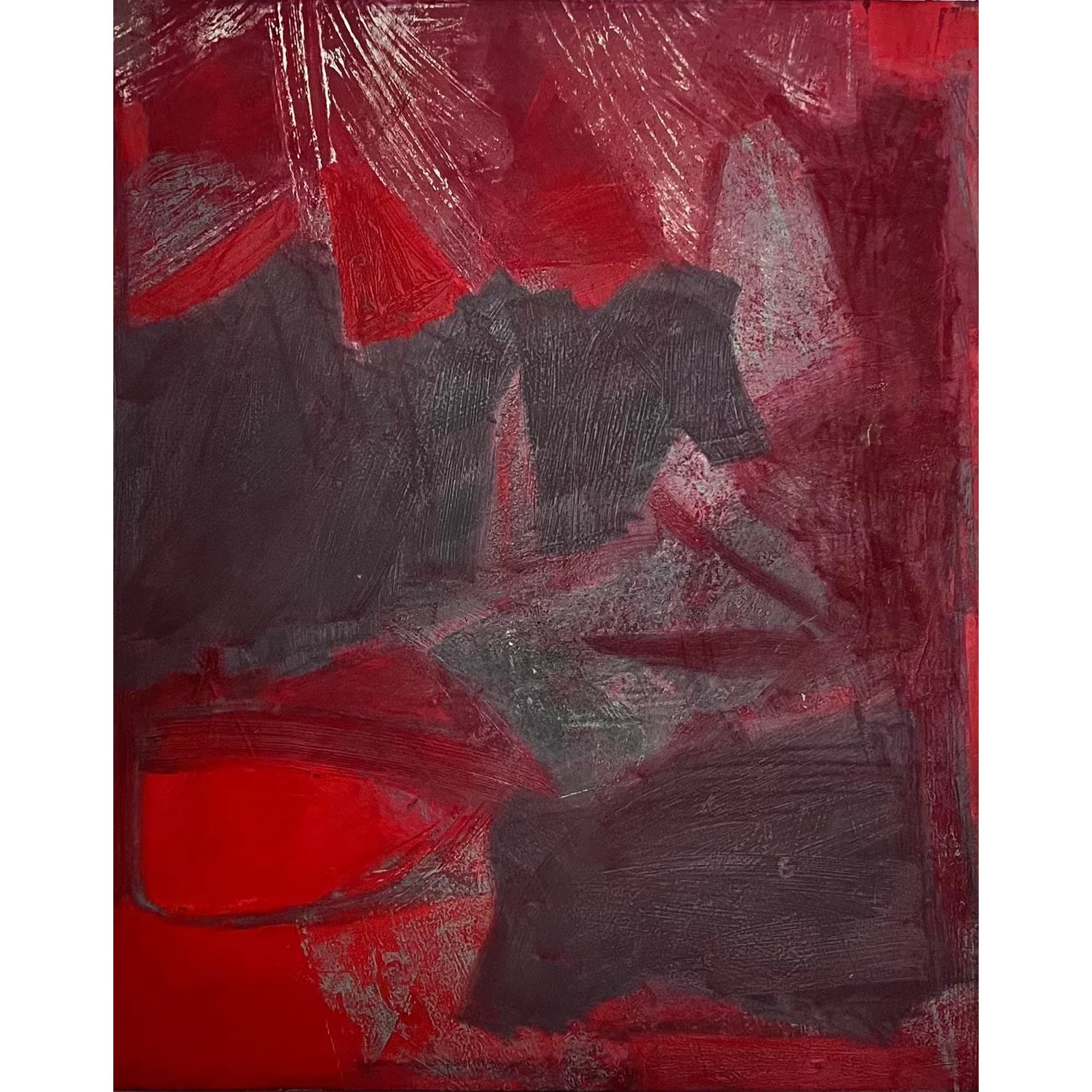 “Modern Angst” Original Abstract Painting on Panel | Chairish