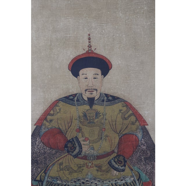 1990s Chinese Emperor Scroll Painting | Chairish