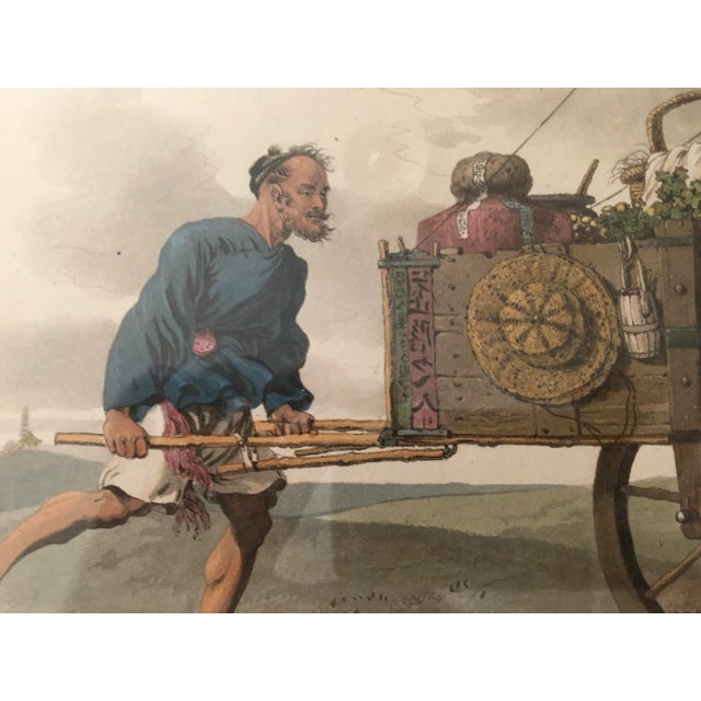 1799 Chinese Merchant Framed Hand Colored Engraving | Chairish