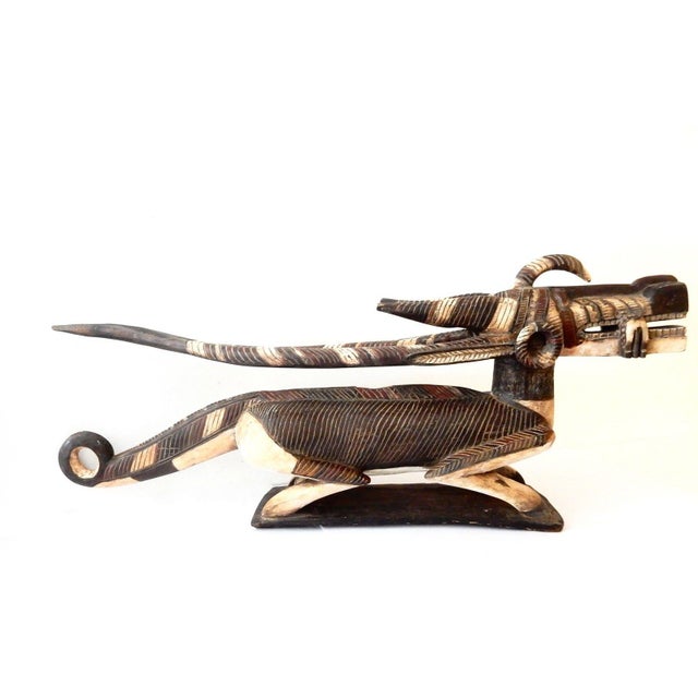 Mansion Size Bambara Chiwara Wood Sculpture | Chairish