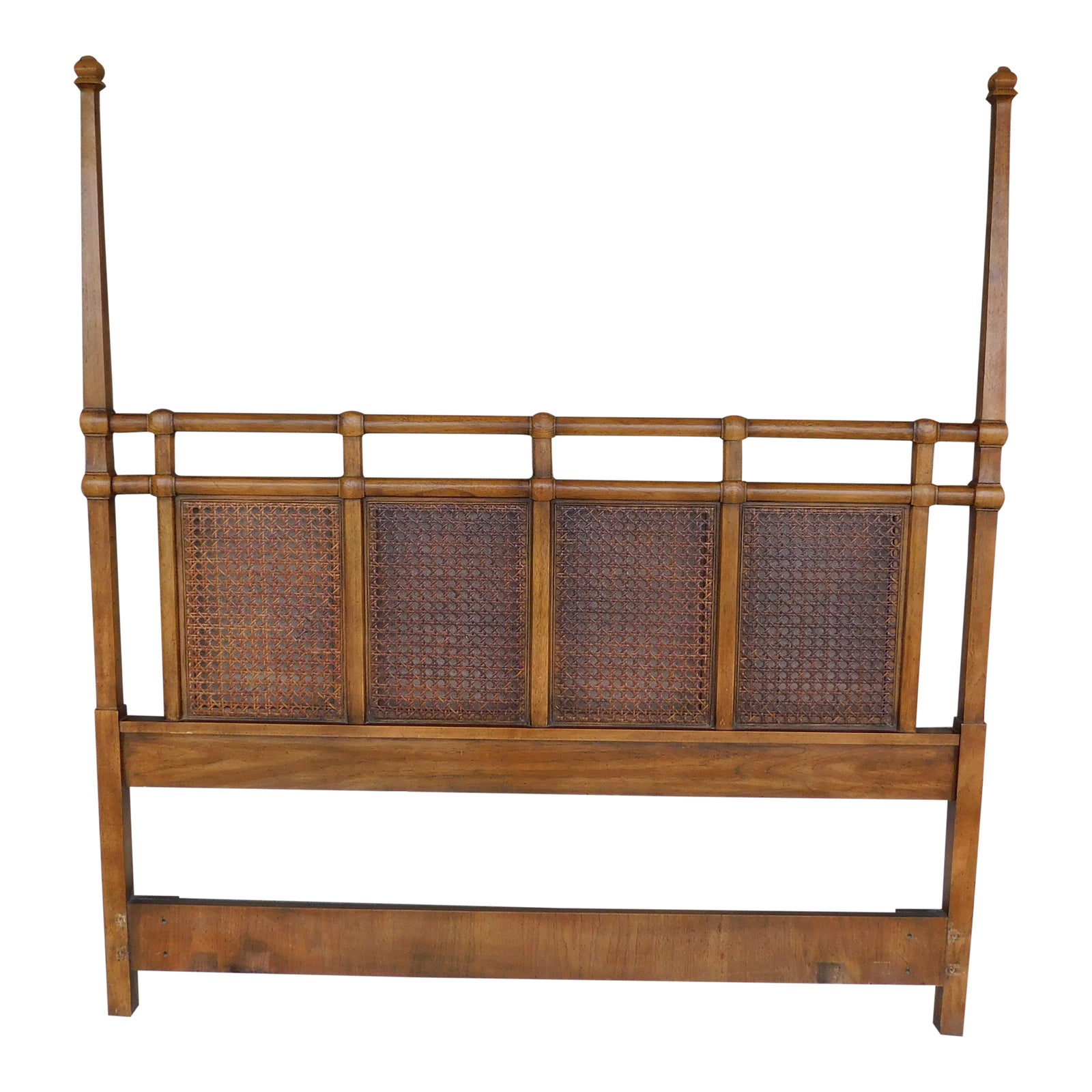 Drexel Heritage Accolade Campaign Style Queen Size Headboard | Chairish