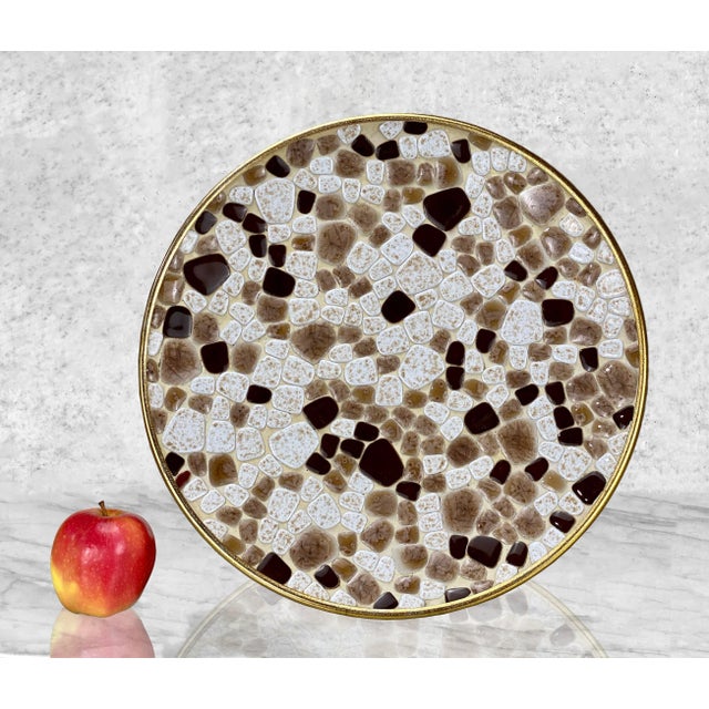Mid-Century Modern Large Mosaic Porcelain Tile Centerpiece Dish Serving ...