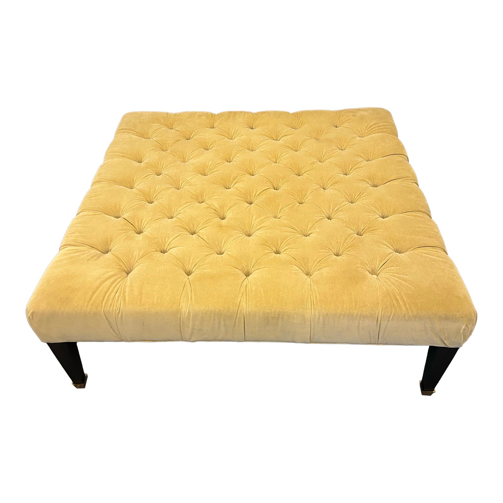 Diamond Tuft Ottoman | Chairish