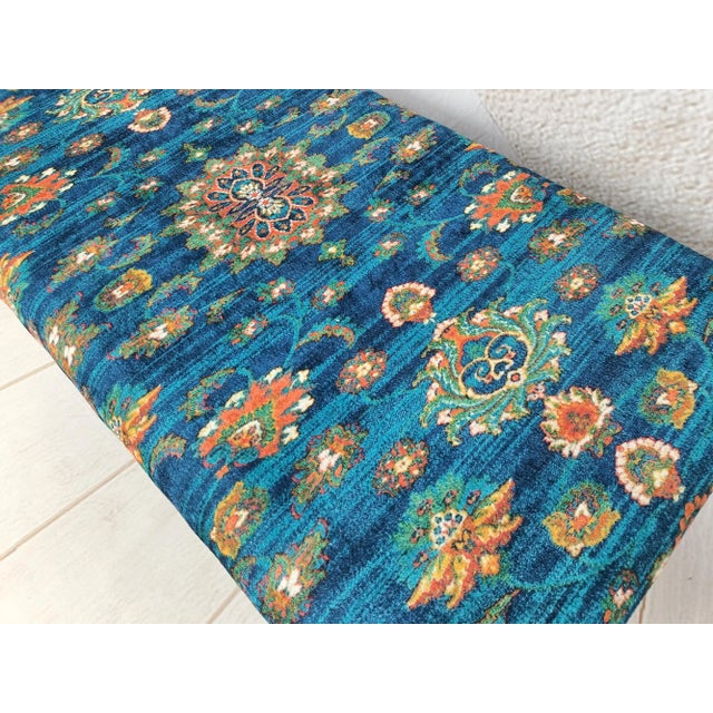 Oriental Rug Upholstered Chest Storage Bench | Chairish