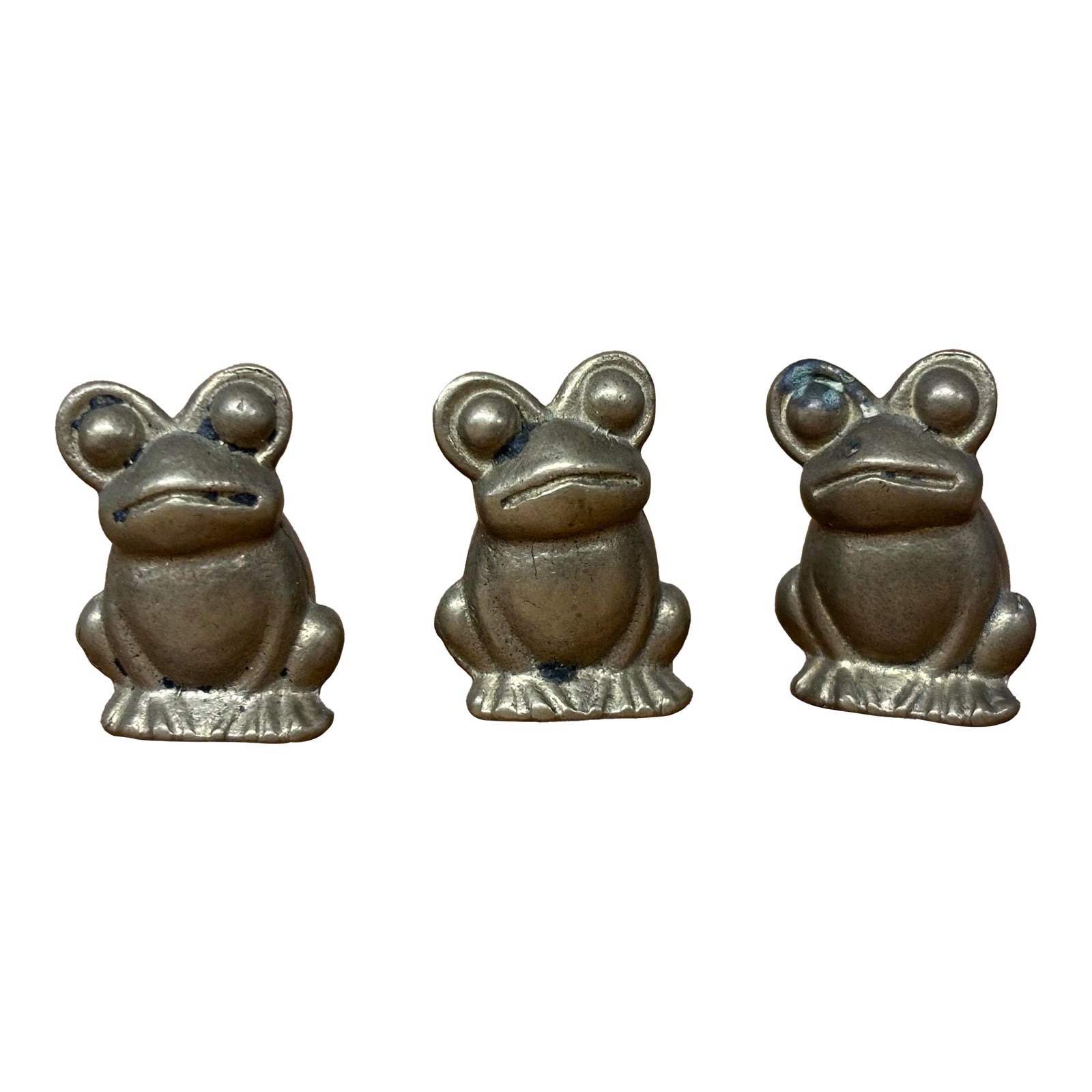 A Trio of Vintage Brass Frogs | Chairish