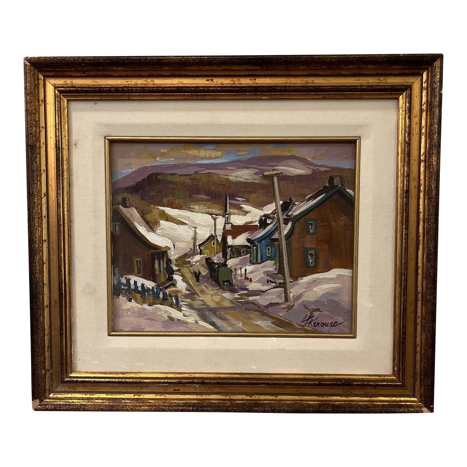 Late 20th Century Original Signed Impressionist Oil Painting of ...