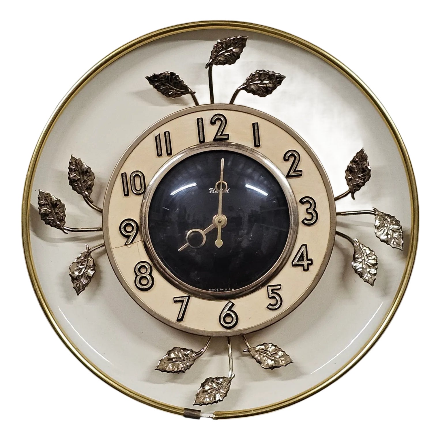 Vintage United Clock Corp Model 45 – Mid-Century Modern Wall Clock With ...