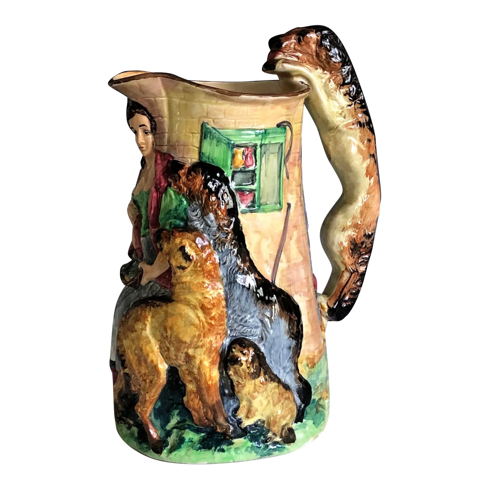 Vintage Burleigh Ware Jug Old Feeding Time Samuel Alcock Made in ...