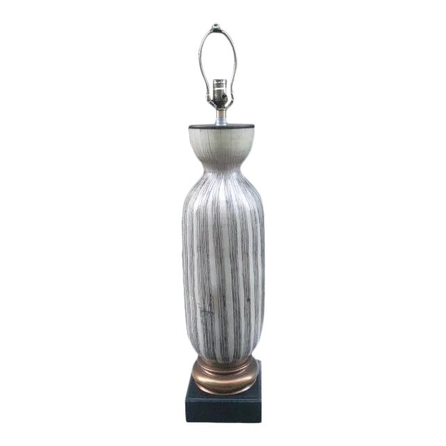 Vintage 1960s Large Italian Ceramic Lamp by Marbro | Chairish