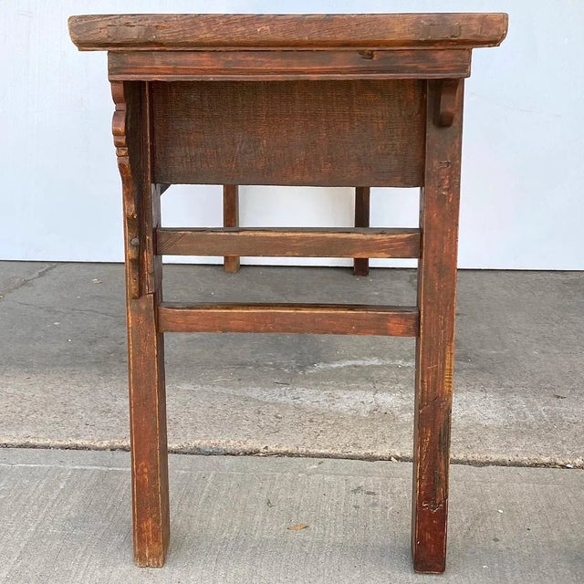 Long Chinese Qing Pine Console Hall Table | Chairish