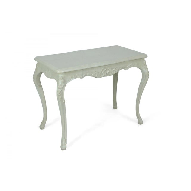 French Provincial Style Beige Painted Foyer / Console Table | Chairish