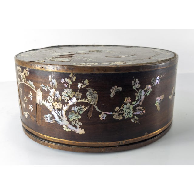 19th Century Asian or Chinese Inlaid Rosewood Mother of Pearl or ...