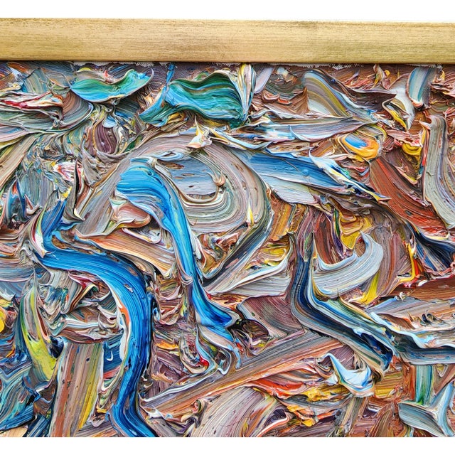 Contemporary Abstract Expressionist Original Oil Painting "Flowing" by ...