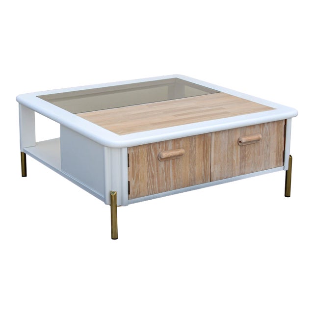 Late 20th Century White Lacquered Coffee Table | Chairish