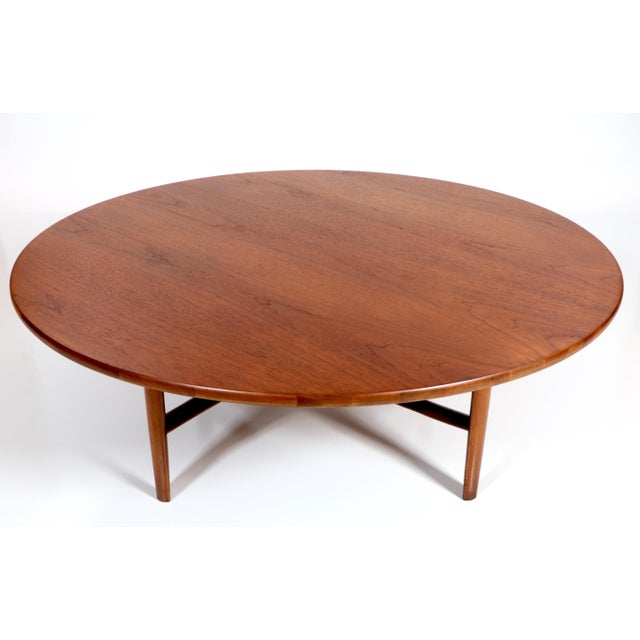 1960s Mid Century Modern Walnut Drexel Parallel Round Coffee Table by ...