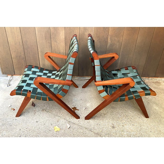 1950s Mid Century Curved Web Chairs - Set of 2 | Chairish