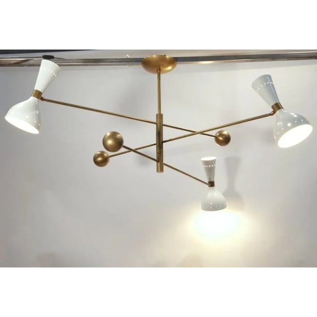 Orbitale Brass Chandelier 3 Rotating Balanced Arms, Stilnovo Style ...