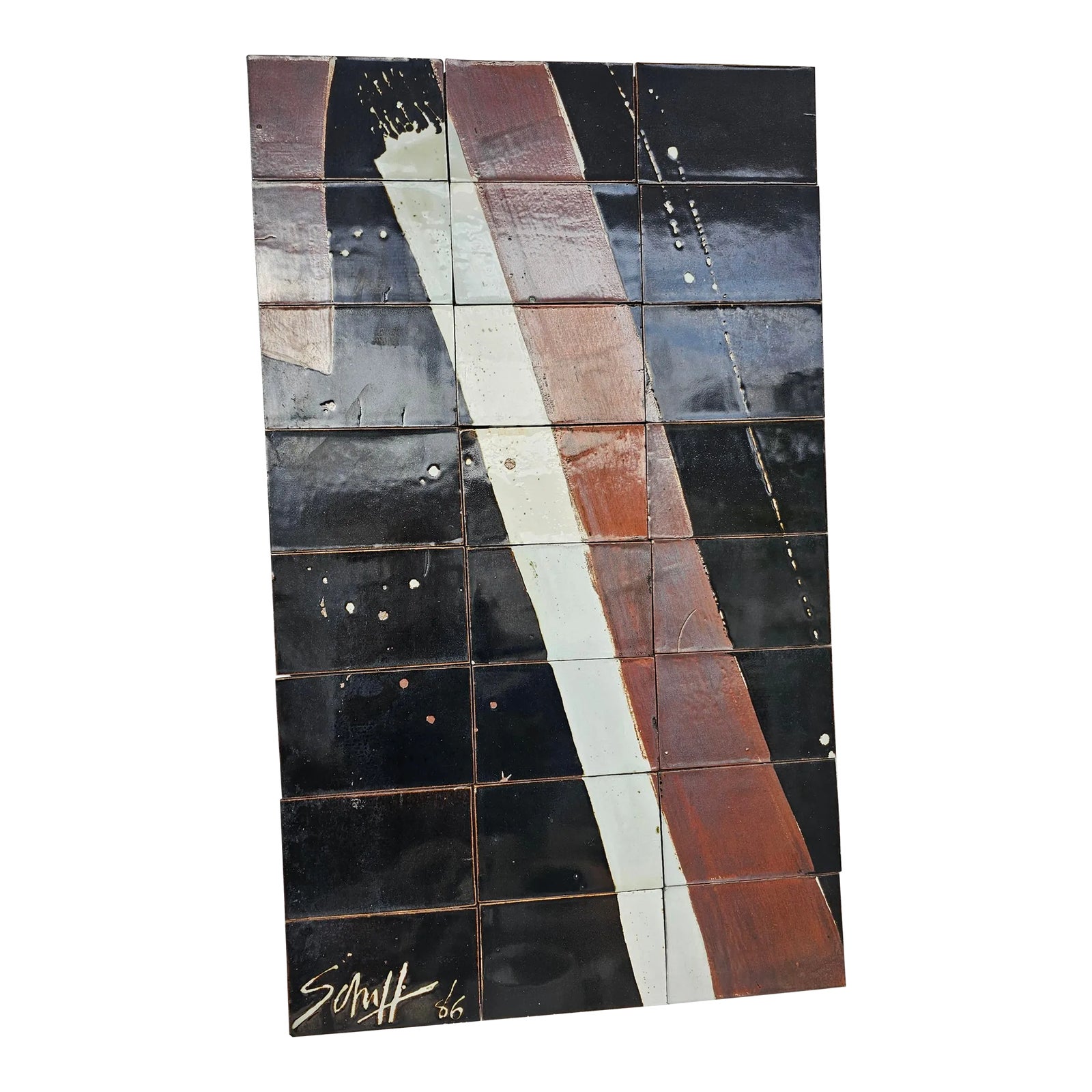 1980s Tile Wall Art by Barbars Schaff | Chairish