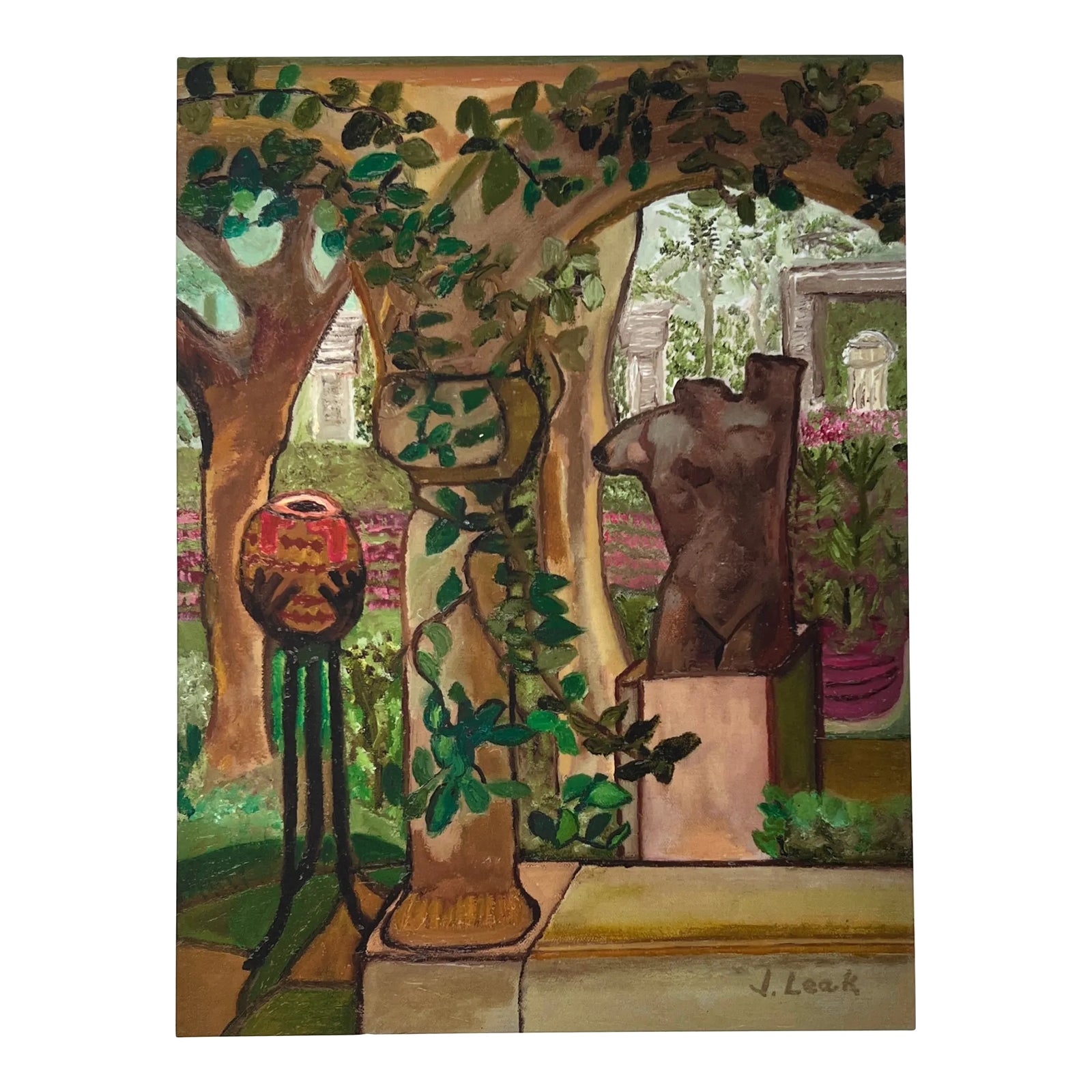 Early 21st Century Garden on Lazy Lane Lithograph | Chairish