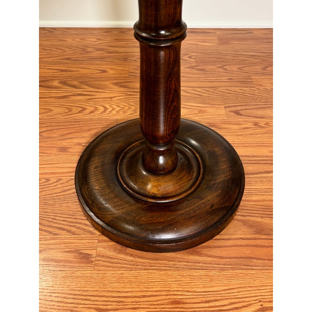 Vintage Traditional Style English Oak Wood Turned Column Pedestal/Plant ...